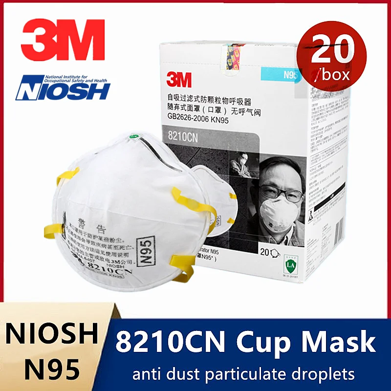 Mascarilla protectora 3M 8210CN N95 KN95 8210 certificado NIOSH, máscara antiniebla para el ...