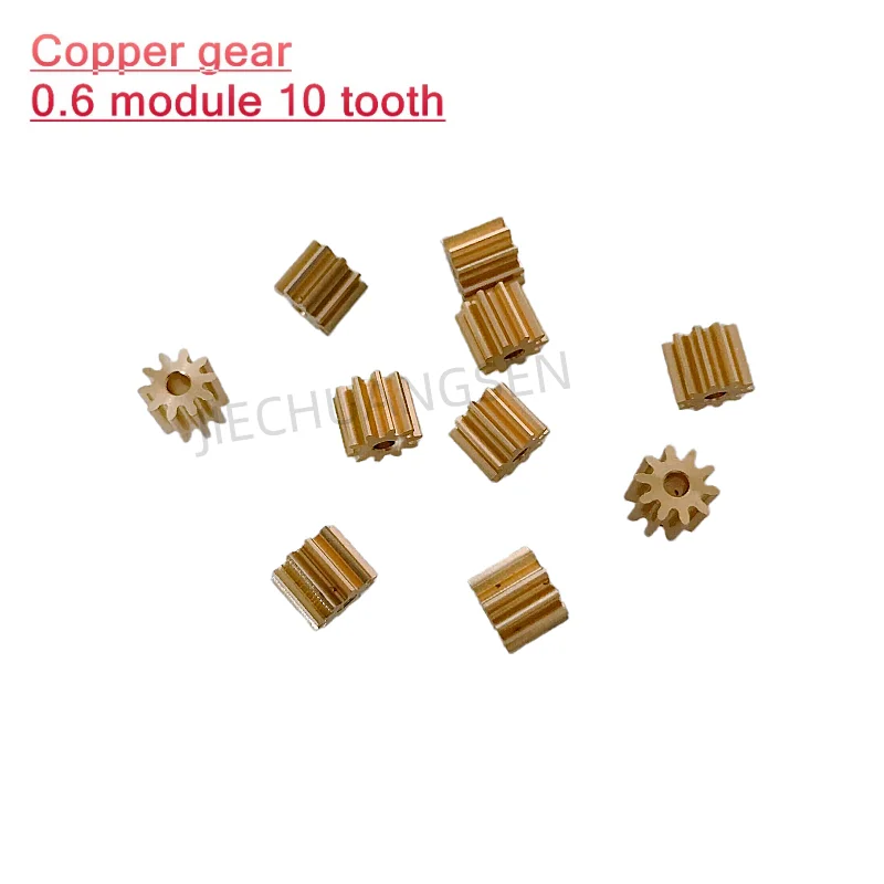 10PCS/LOT Copper gear 0.6 module 10 tooth 0.6M 10T For 1.98MM shaft ...