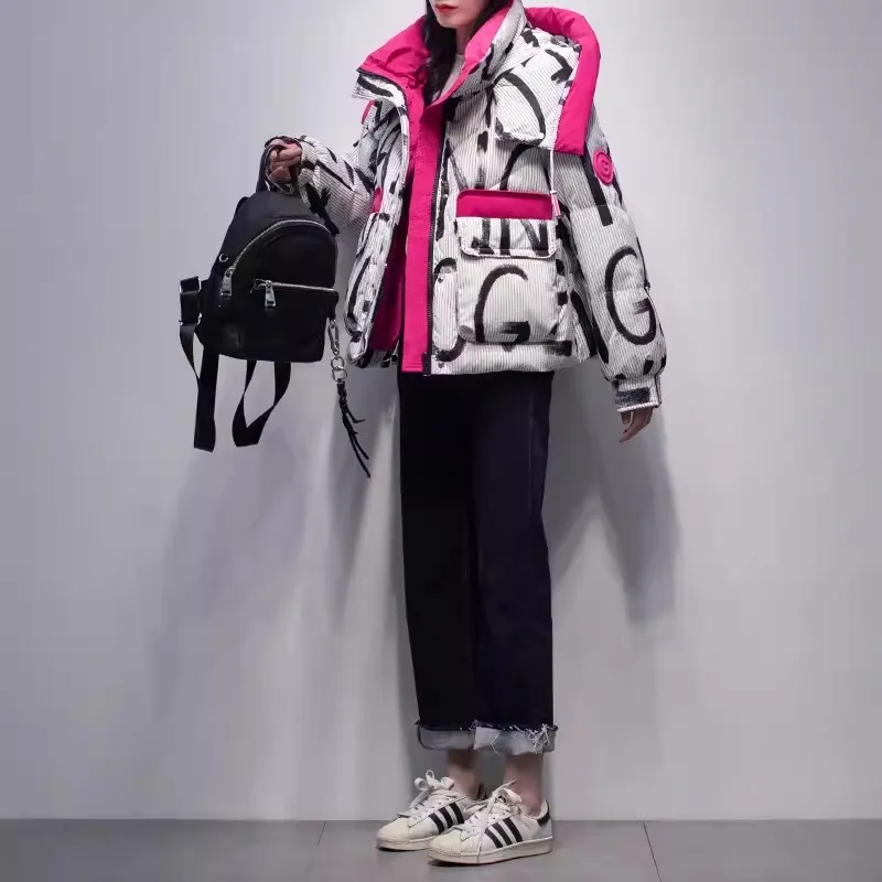 Chaqueta-de-plum-n-de-pato-con-capucha-para-mujer-abrigo-corto-con ...