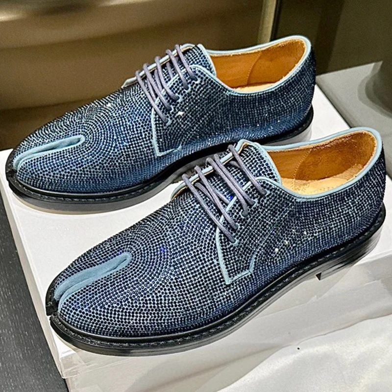 Women-Loafers-Autumn-New-Crystal-Decor-Split-Toe-Design-Appear ...