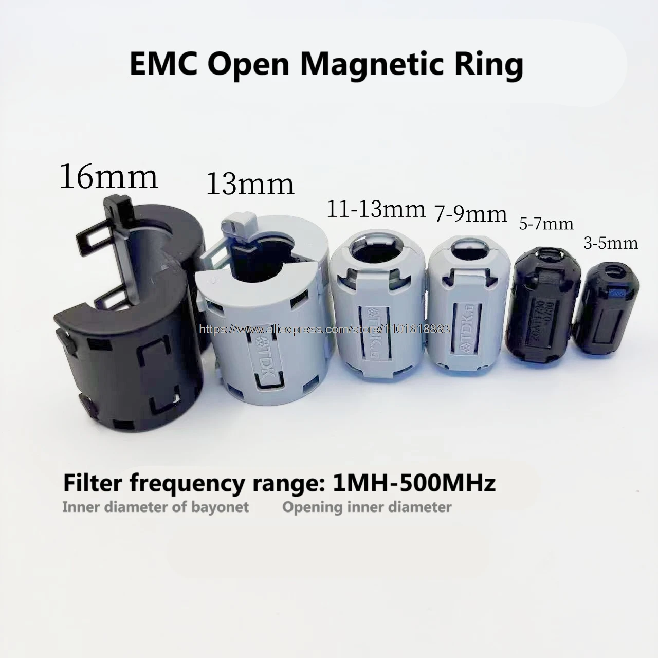 EMC Filtering anti-interference buckle-type magnetic ring with various ...