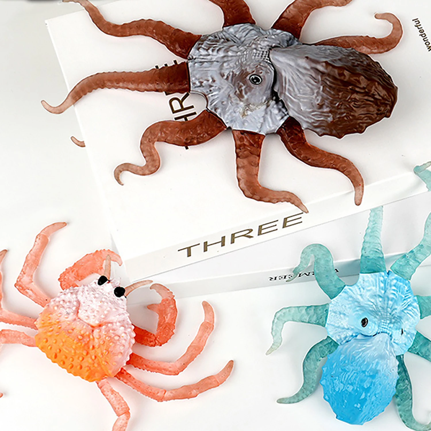Simulated-Underwater-Animal-World-Soft-Rubber-Octopus-Crab-Relieving ...