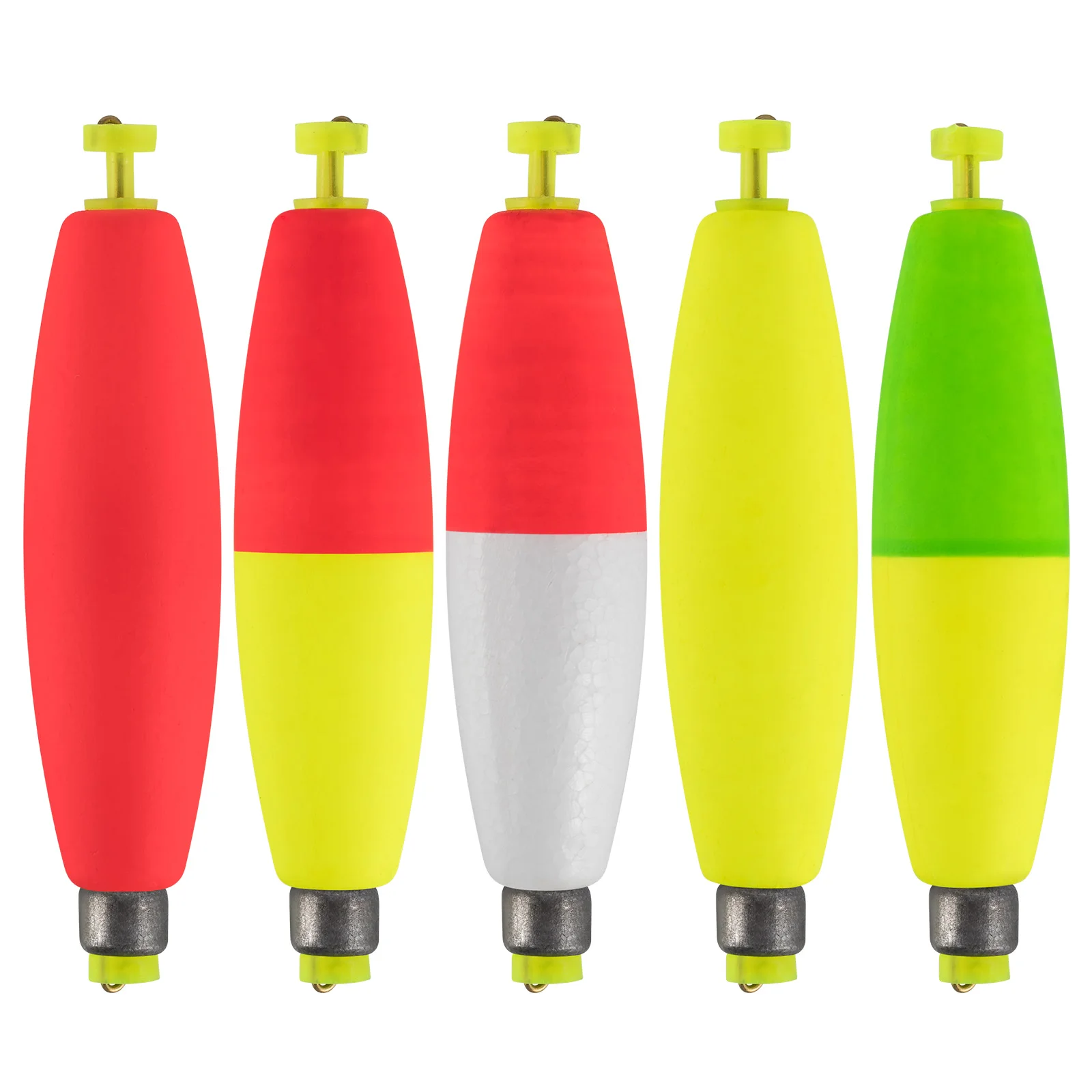 EVA Push Button Floats 10PCS Fishing Bobber Floats - Weighted Push ...