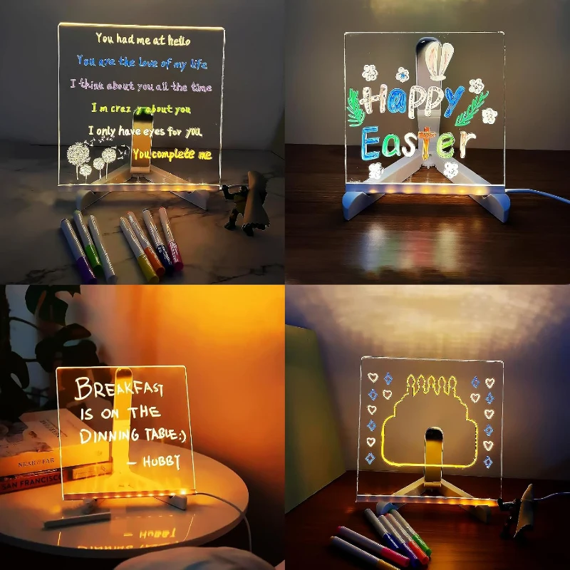 Drawing LED Board with Light USB Powered Erasable Note Board ...