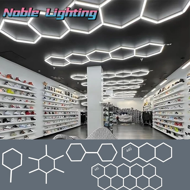 Muiti-Garage-Light-Hexagon-Led-Lights-Lamp-Highly-Efficient-Honeycomb ...