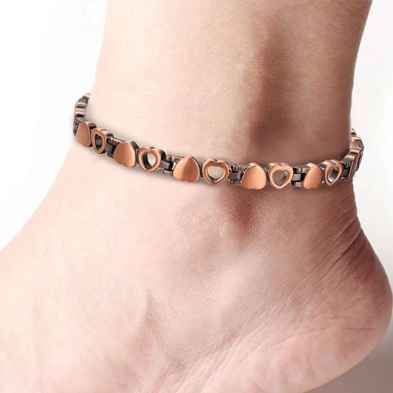 Magnetic Copper Anklets Ankle Braclelet for Women with Therapy 3500 ...