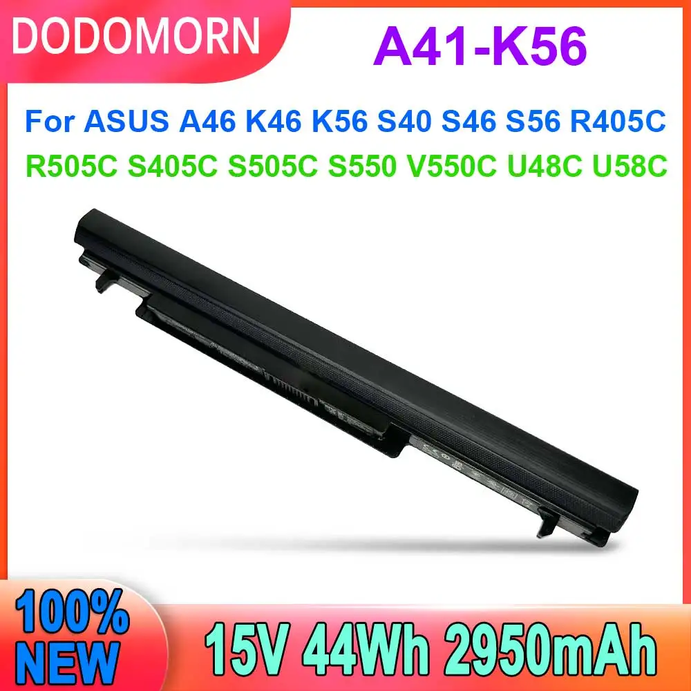 DODOMORN New Laptop Battery A41 K56 For Asus A56 A46 K56 K56C K56CA ...