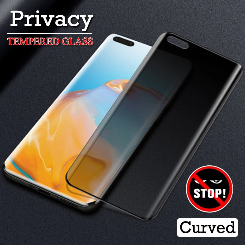 1-2PCS-Curved-Anti-Spy-Glass-For-Huawei-Nova-10-9-Pro-Privacy-Screen ...