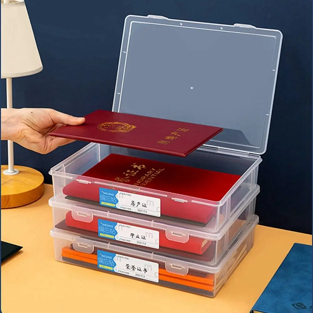 Book-A4-Document-Storage-Box-Transparent-Data-Sorting-File-Box ...
