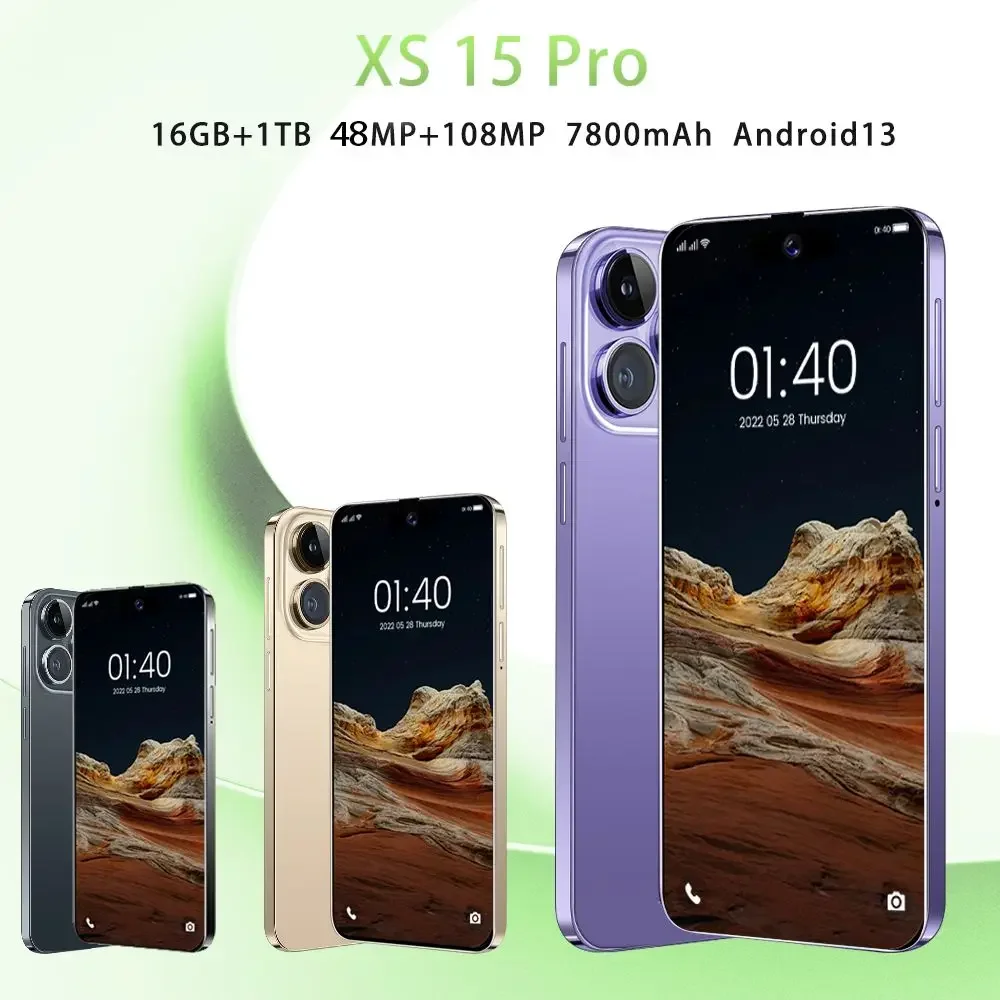 XS15 Pro Smartphone Tela Cheia, 16GB + 1TB, 6,8 \ - Ofertão Mais