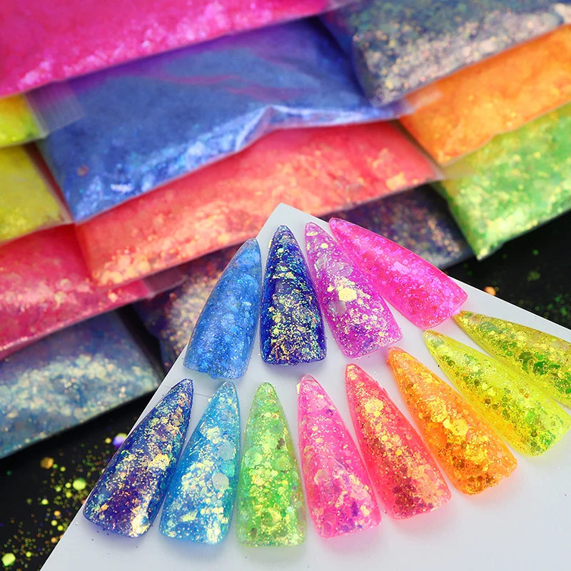 50g-Glitter-Bulk-Nail-Art-Sequins-Mermaid-Purple-Pigment-Powder-Mix ...