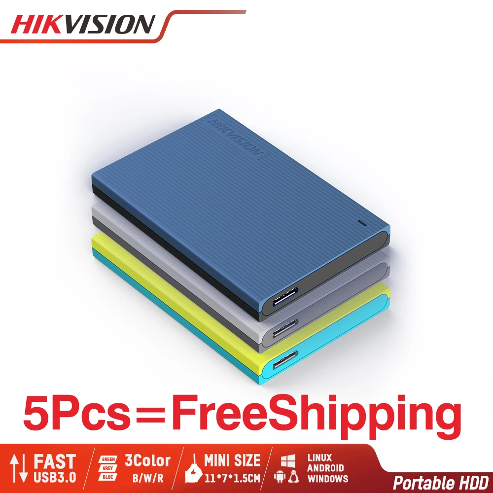 Hikvision 1TB PortaBLUEe Hard Disk Drive External 2TB HDD USB3.0 Micro ...