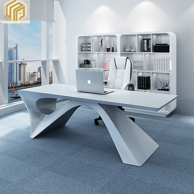 Modern White Office Desk