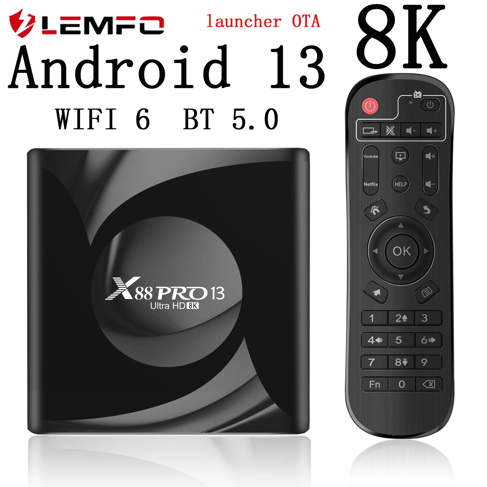 LEMFO Android 13 Smart TV Box Dispositivo de TV inteligente ...