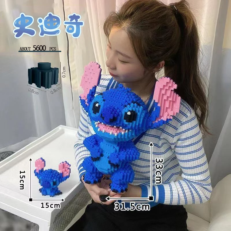 Blocos-de-Constru-o-Disney-Anime-Stitch-para-Crian-as-Tamanho-Grande ...