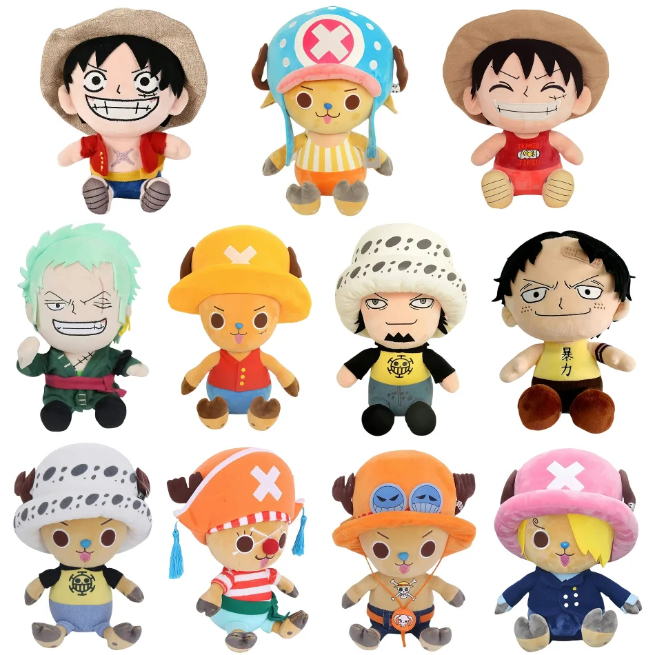 Japanese-Anime-25cm-One-Piece-Original-Plush-Toys-CartoonFigure-Luffy ...