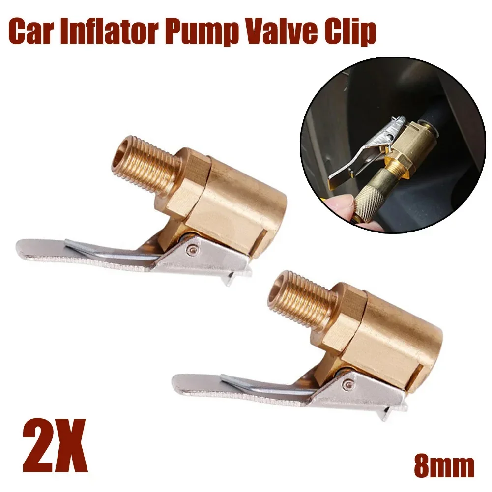 2pc-Tyre-Valve-Air-Tire-Chuck-Inflator-Pump-Connector-Adapter-Clip-On ...