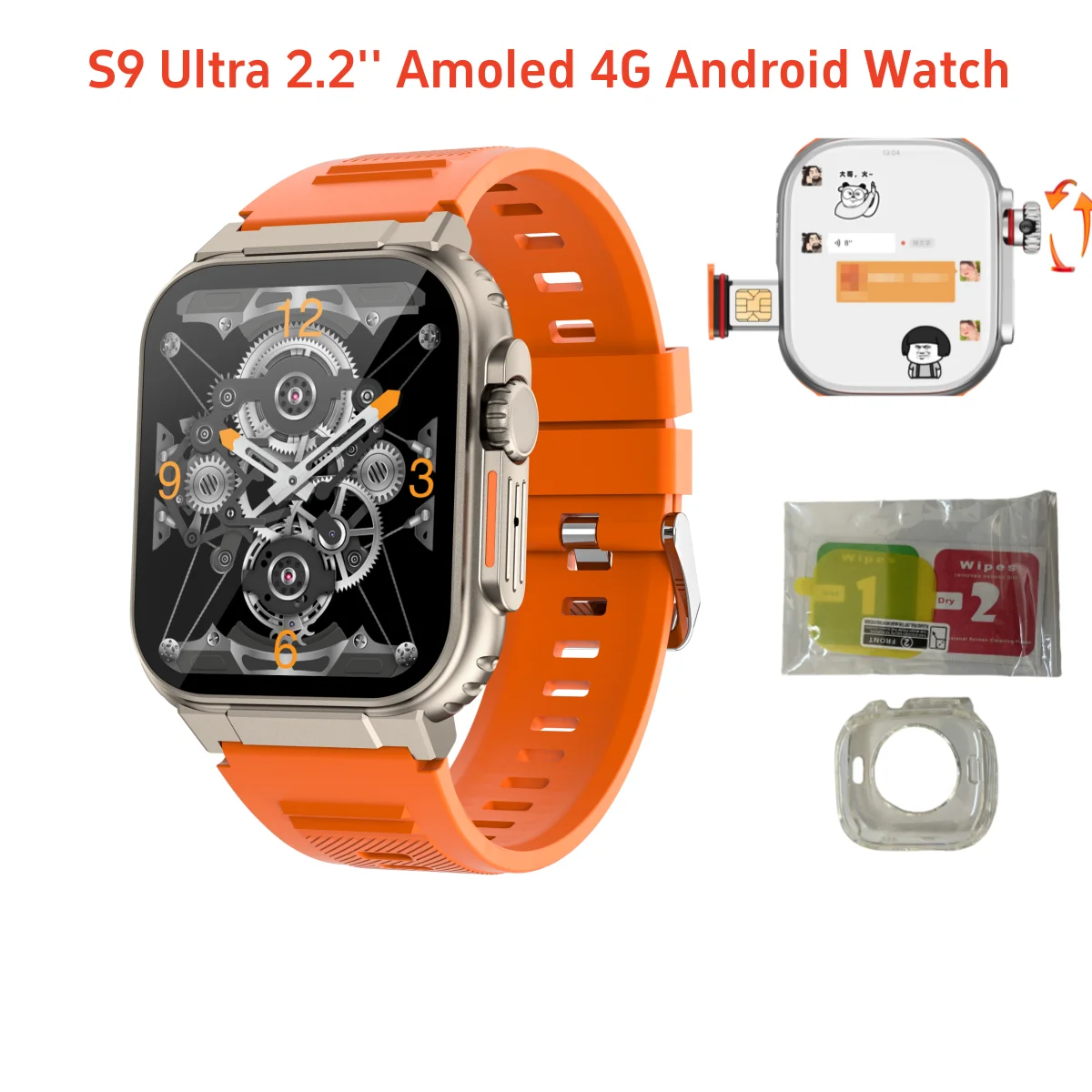 Reloj-inteligente-S9-Ultra-2-4G-Android-Pantalla-AMOLED-de-aleaci-n-de ...