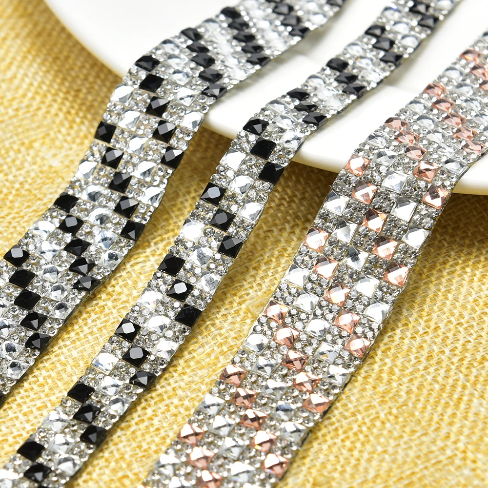 Silver Rhinestone Border