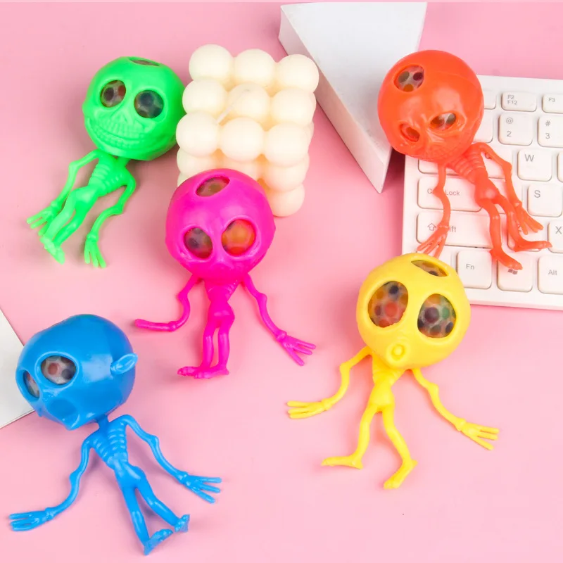 Creative-Novelty-Skeleton-Alien-Kids-Halloween-Gift-Spoof-Squeeze ...