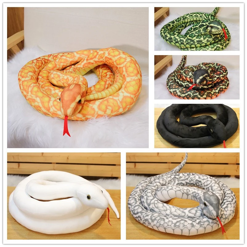 Stuffed Simulation Snakes Plush Toy Large Size Python Joking Doll ...