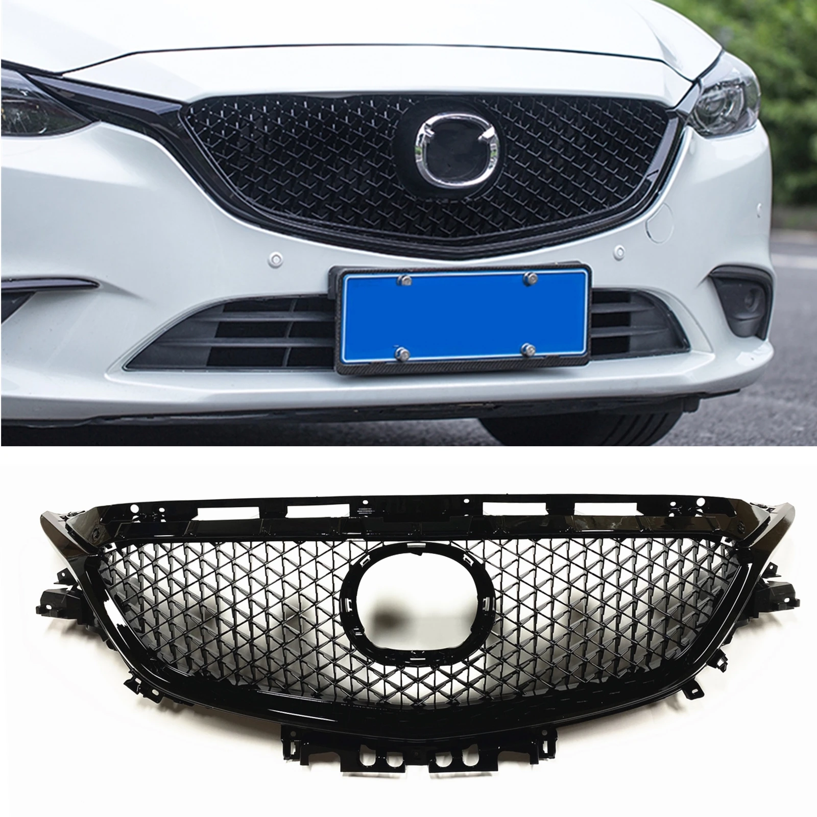 For-Mazda-6-Atenza-2017-7-2018-Front-Grille-Mazda6-Racing-Black ...