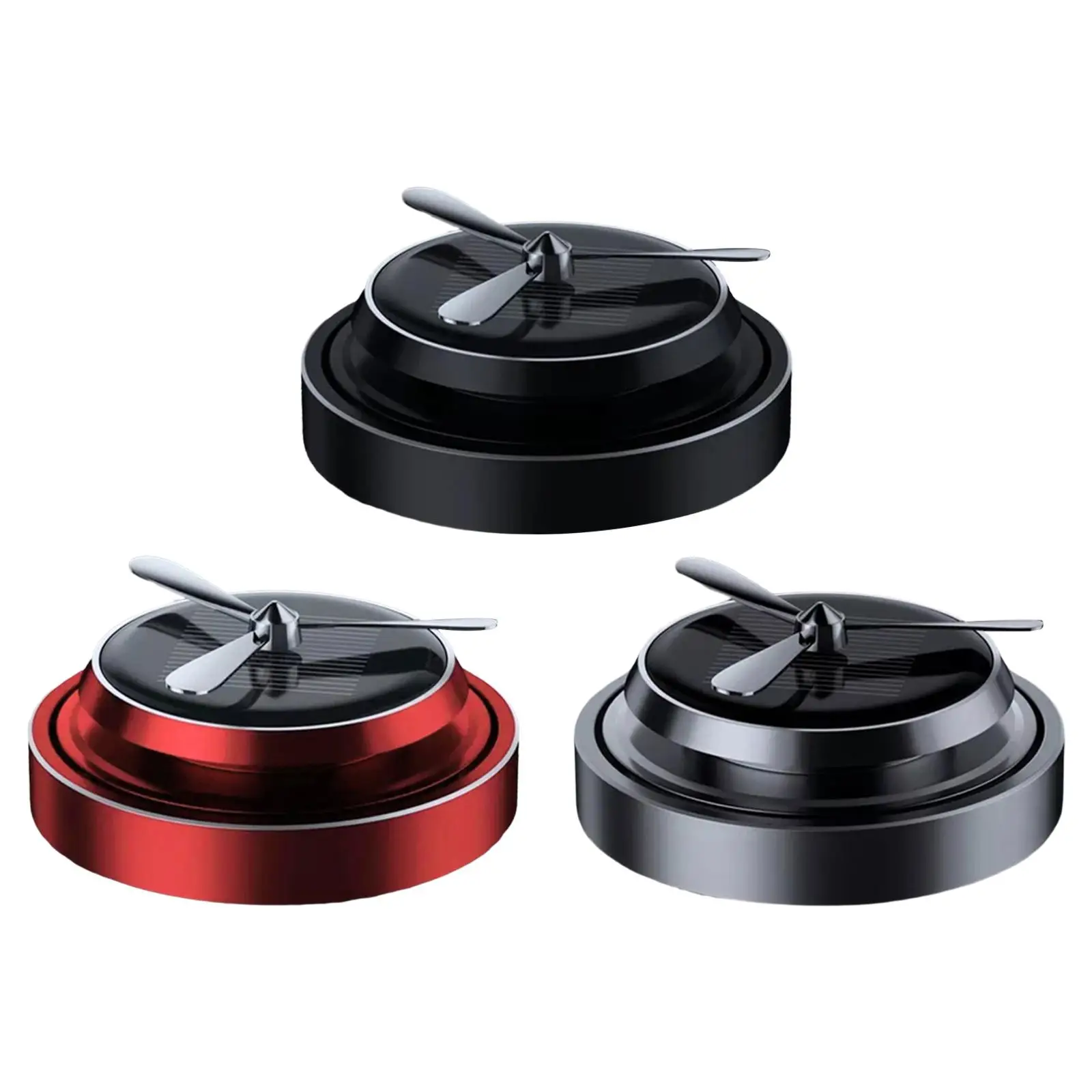 Car Air Freshener Aroma Diffuser Solar Powered Rotating Alloy For Decor ...