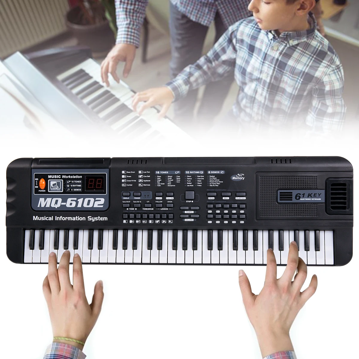 61-Key-Quick-Start-Electric-Keyboard-Recording-Playback-Electronic ...