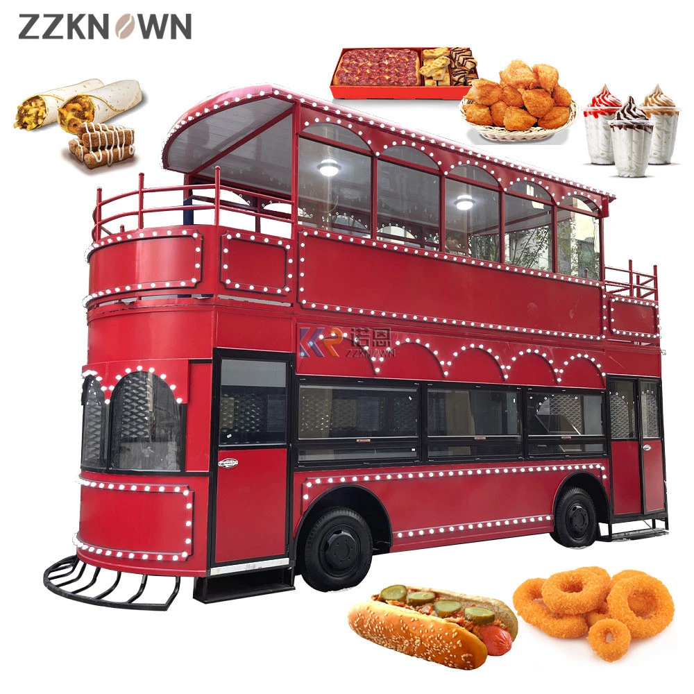 Double Decker Mobile Food Cart Trailer Coffee Shop Double Deck Food ...