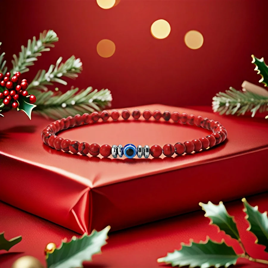 Fashion Devil's Eye Beaded Bracelet Unisex 4mm High Quality Stone Beads ...