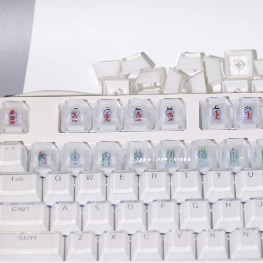 Handmade-Mahjong-Keycaps-OEM-R4-Profile-Keycap-for-Cherry-MX-Switches ...