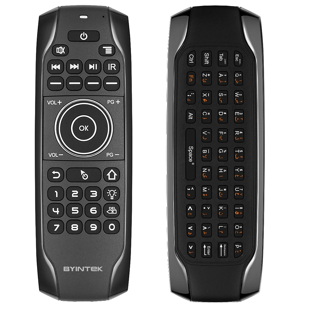 BYINTEK Wirless Air Mouse English/Arab Keyboard With Remote Control PC ...
