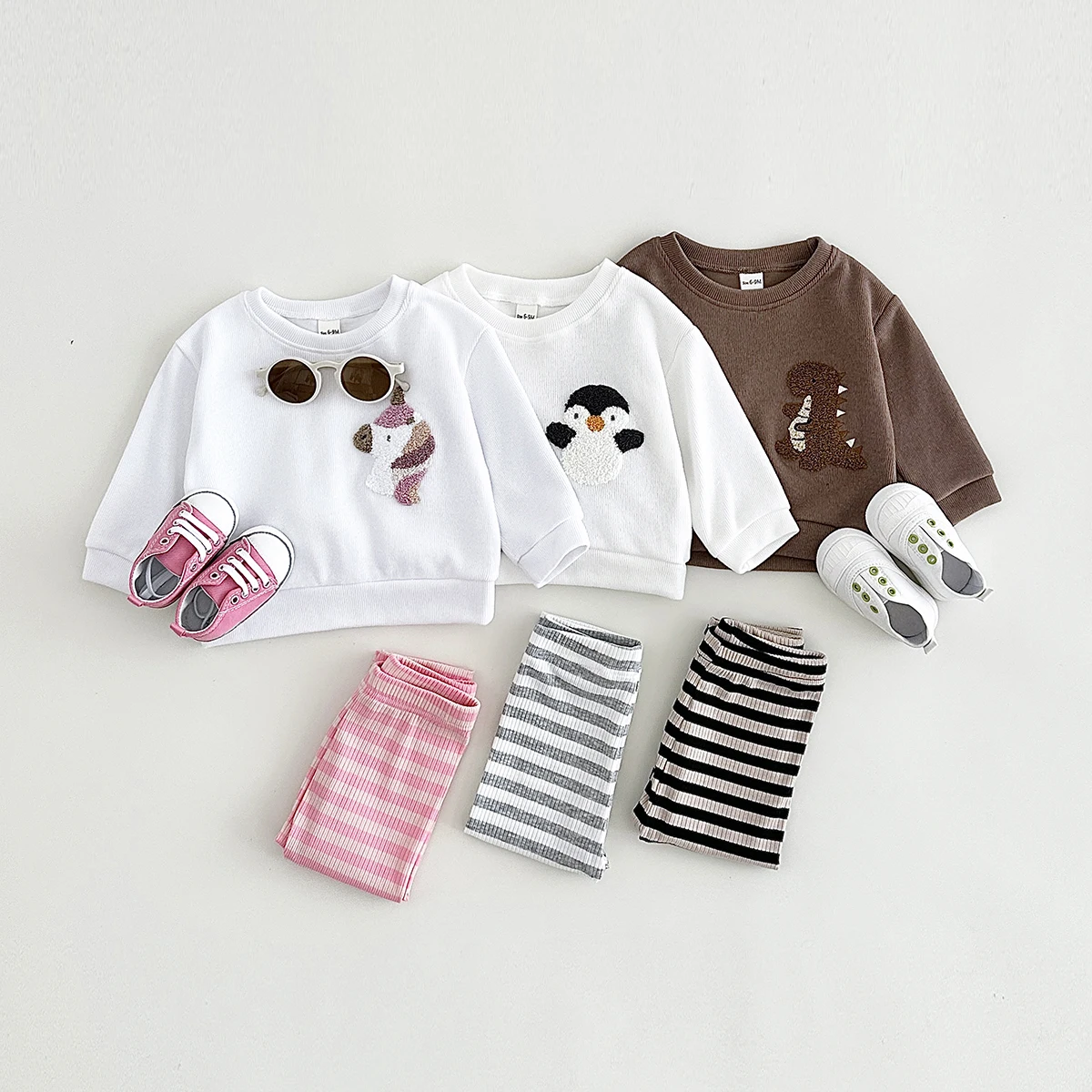 New-Baby-Clothing-Set-Cartoon-Penguin-Embroidery-Top-Pants-Warm-Clothes ...