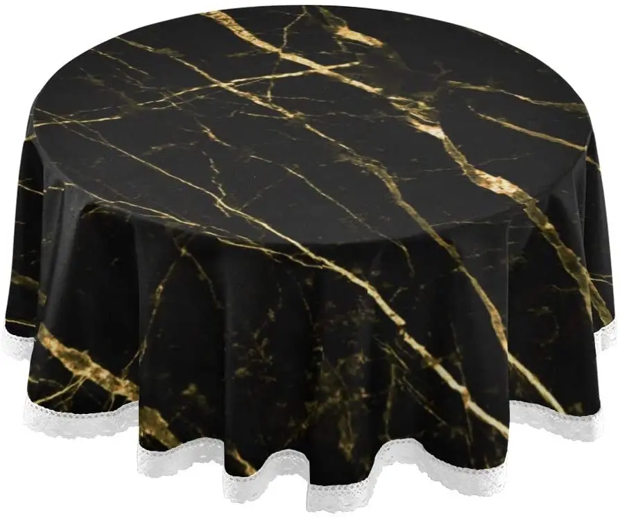 Black-Marble-Gold-Round-Table-Cloths-for-Home-Kitchen-Restaurant-Dining ...