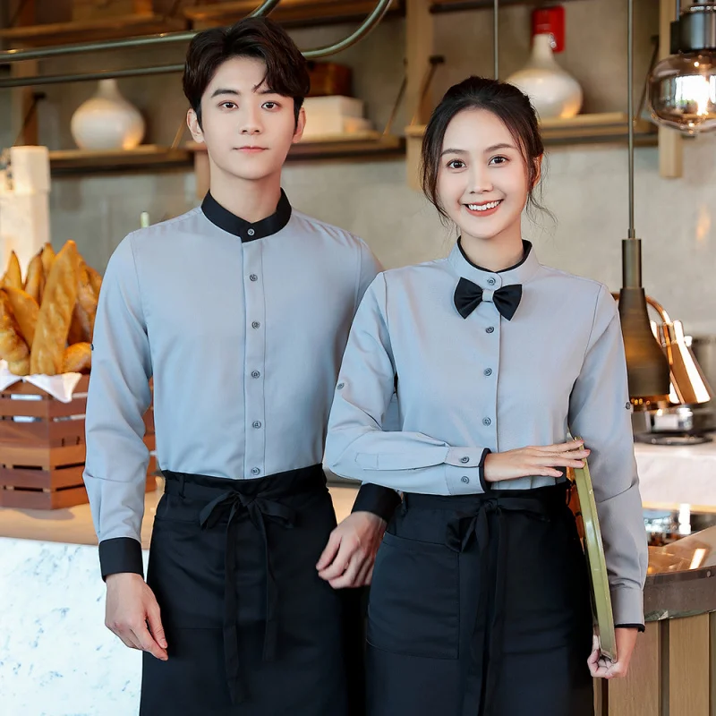 Fast Food Restaurant Server Uniform Long Sleeve Western Restaurant ...
