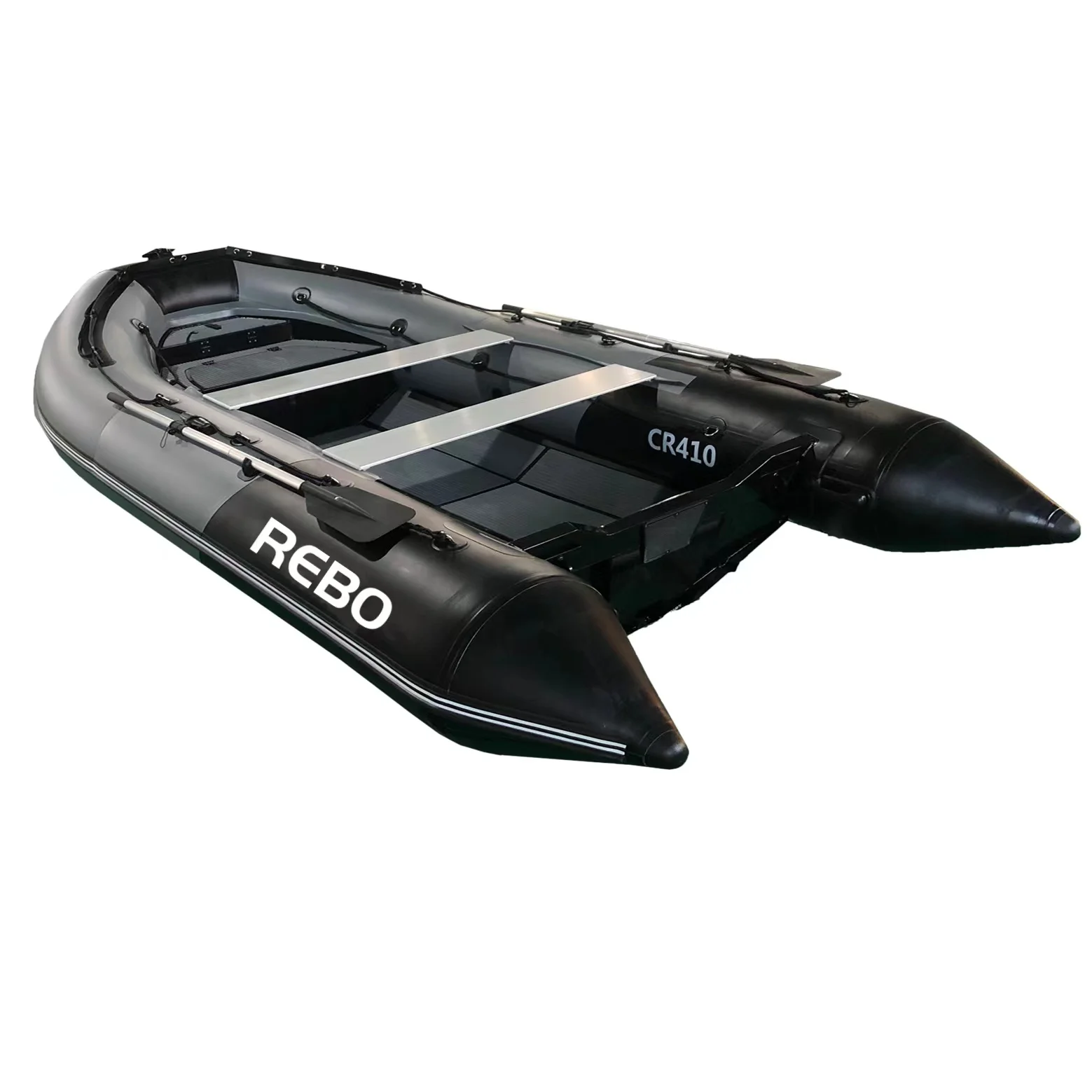 Barco deportivo de lujo, barco de pesca inflable con ribete de aluminio ...