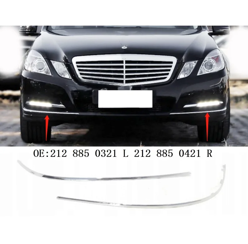 Front-bumper-chrome-strip-For-Mercedes-Benz-E-Class-W212-OEM-2128850321 ...
