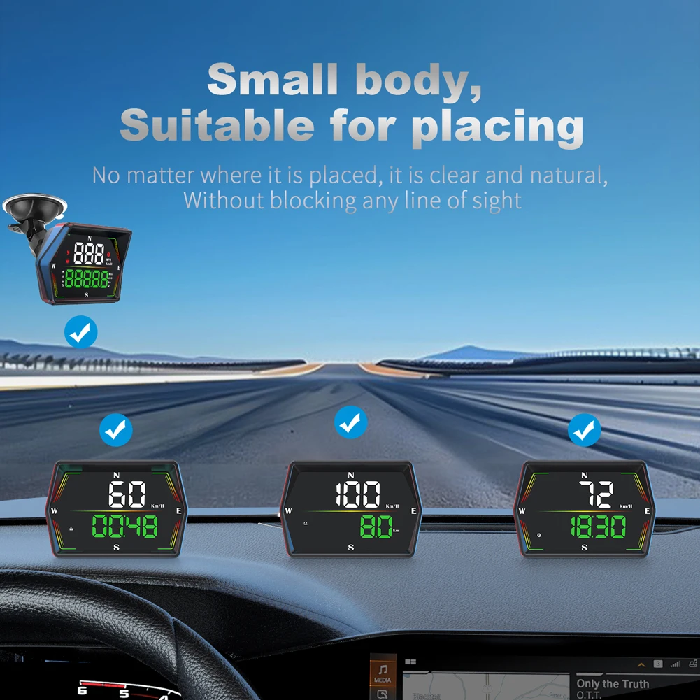 Universal Digital Speedometer GPS Speed Meter for All Car Truck Plug ...
