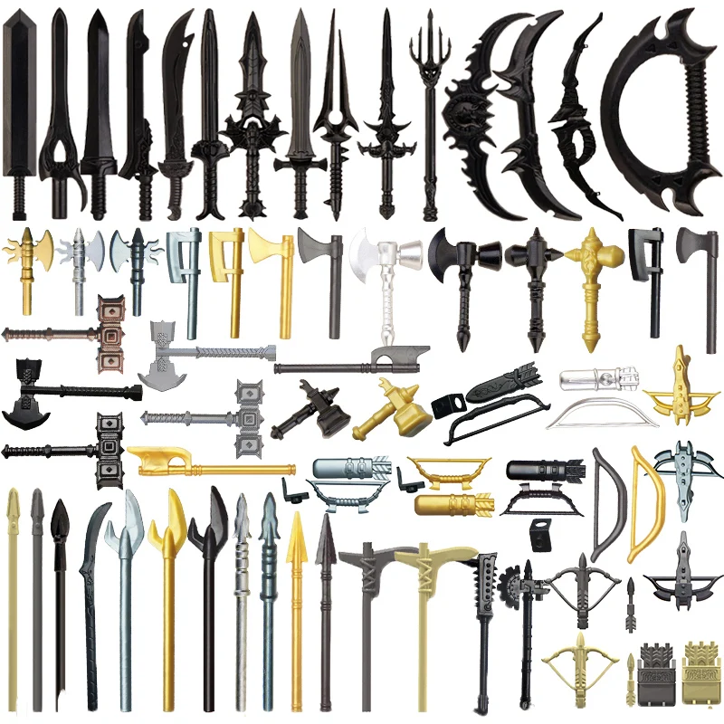 MOC-Bausteine-Medieval-Solider-Figuren-Geschenke-Waffe-Zubeh-r-Mini ...