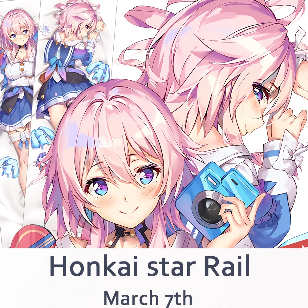Honkai star Rail March 7th Dakimakura 2WAY Hugging Body Pillow Case ...