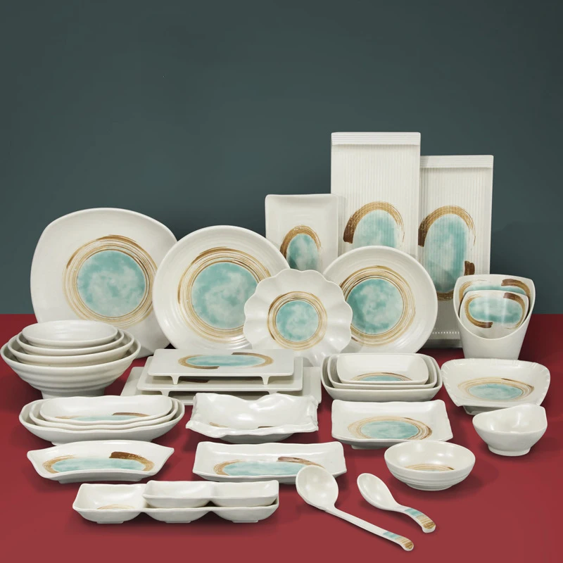 Melamine Flat Plate Set, Commercial Fast Food Tray, Restaurant Sushi ...