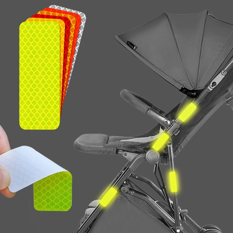 10PCS-baby-stroller-anti-collision-reflective-patch-bicycle-night-light ...