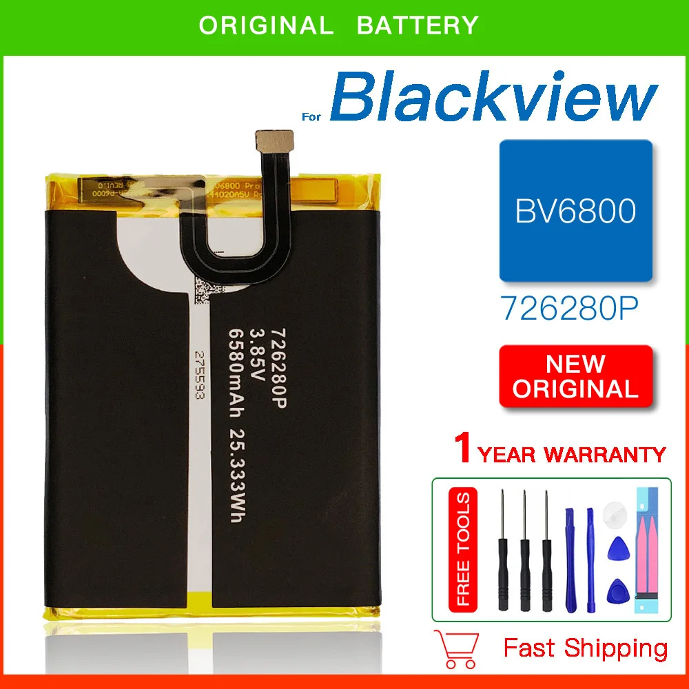 100-NEW-6580mAh-726280p-BV6800-High-Quality-Battery-For-Blackview ...