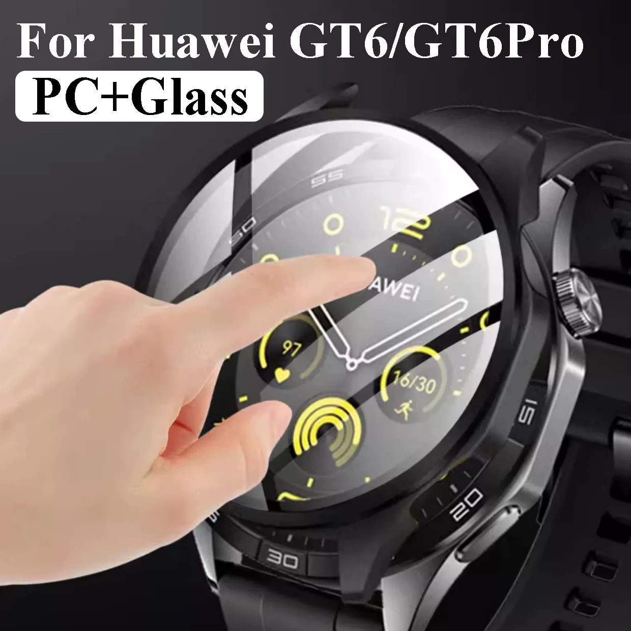 Case for Huawei Watch GT 6 46mm 41mm Tempered Glass PC Cases Screen ...