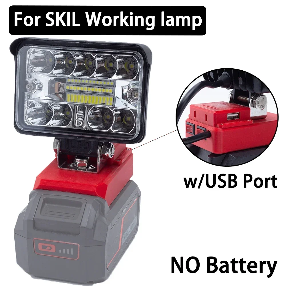 Portable-Cordless-LED-Light-With-USB-Port-For-SKIL-20V-Li-ion-Battery ...