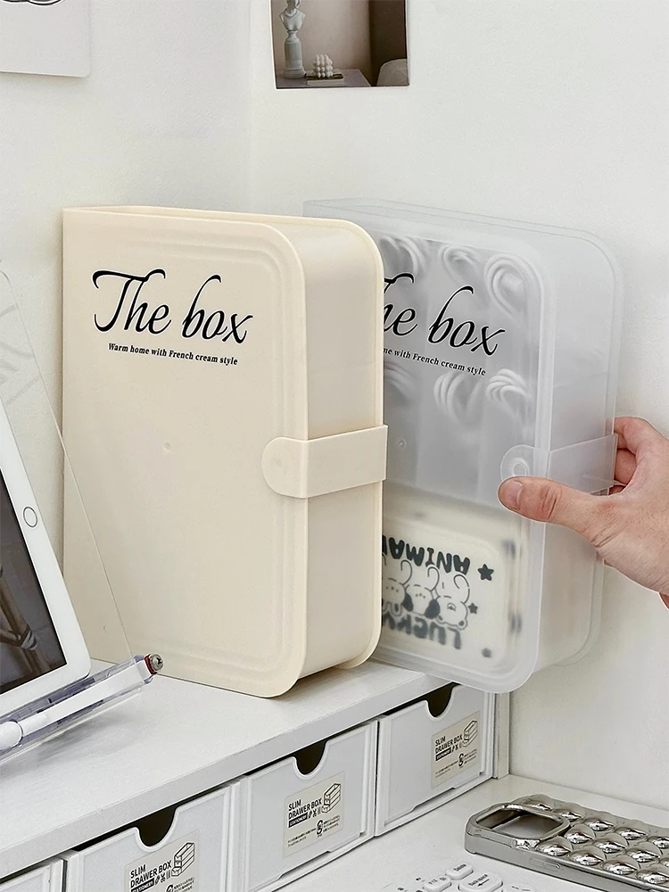Desktop Storage Box Transparent Dustproof Data Cable Charger Organizer ...