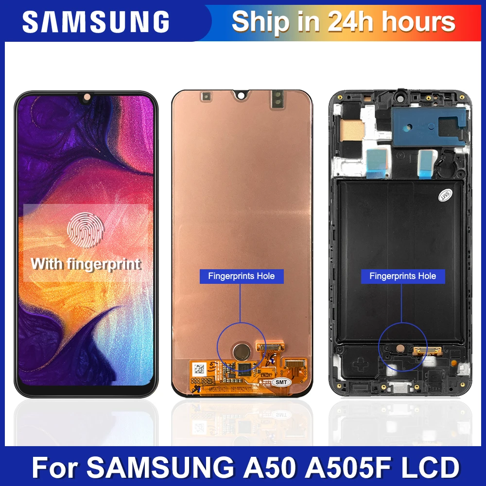 Original 6.4'' Lcd For Samsung Galaxy A50 Sm-a505fn/ds A505f/ds A505 ...