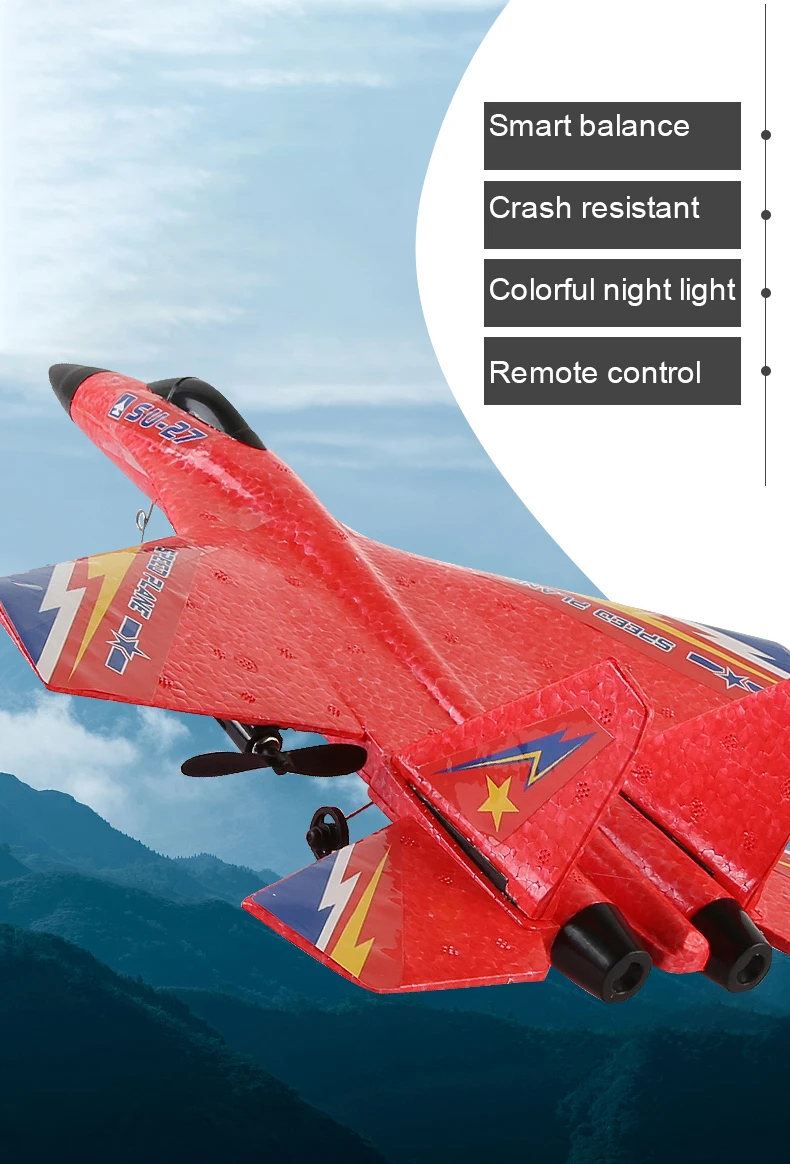 RC Aircraft SU27 Plane - 2.4G Radio Control Glider Remote Controlled F ...