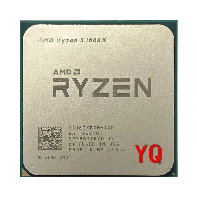 AMD Ryzen 5 1600X R5 1600X 3.6 GHz Six-Core Twelve-Thread CPU Processor ...