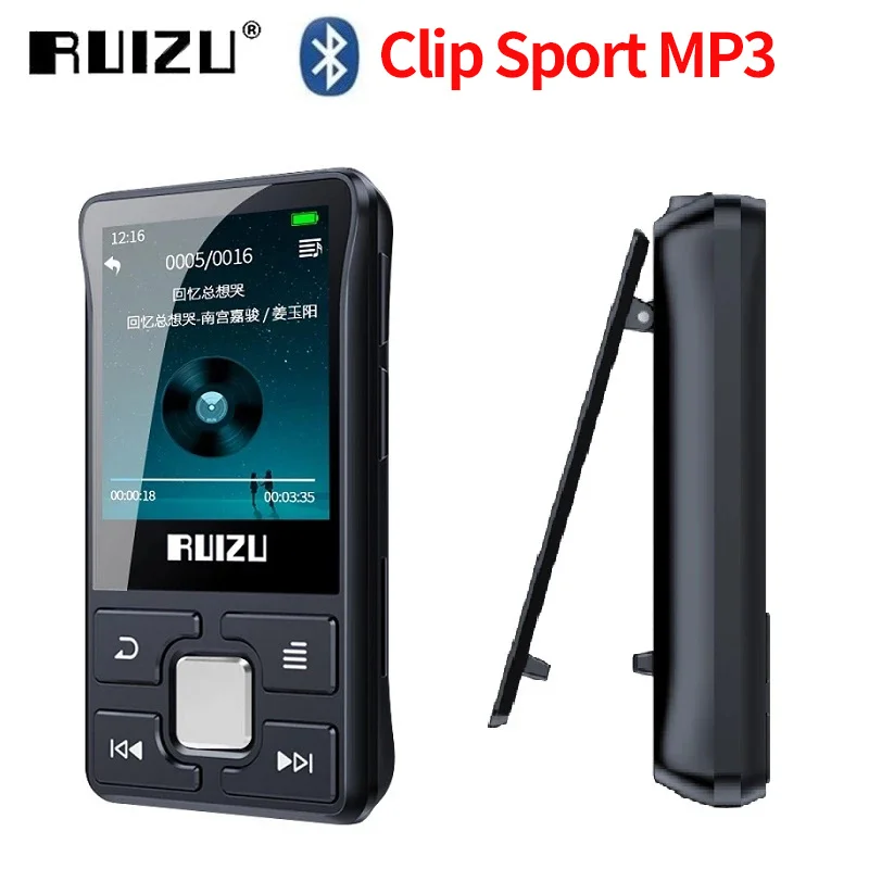 Ruizu Original X55 Clip Sport Bluetooth Mp3 Player Mini With Screen ...
